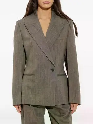 RÓHE Double-breasted Slub-texture Blazer