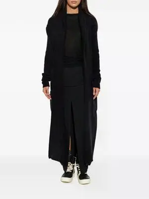 Rick Owens Ribbed-knit Shawl-collar Coat