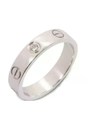 Cartier 18k White Gold Mini Love Diamond Ring