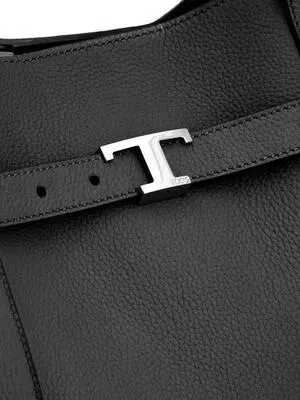 TOD'S Tim Pebbled Leather Shoulder Bag