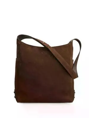 TOD'S Gommino Suede Shoulder Bag - Brown