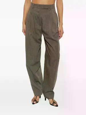 RÓHE Pleated Slub-texture Trousers