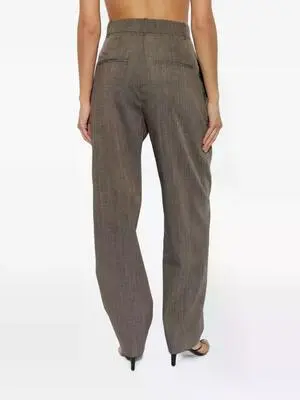 RÓHE Pleated Slub-texture Trousers