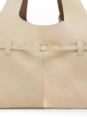 Manu Atelier Cambos Cabas Leather Tote Bag - Neutrals