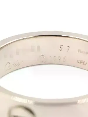 Cartier 18k White Gold Love Ring - Silver