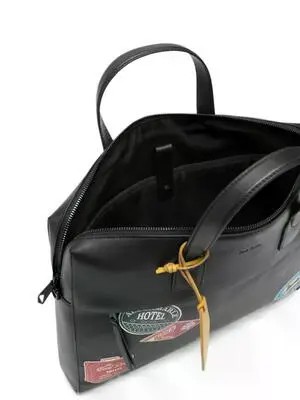 Paul Smith Graphic Print Leather Briefcase