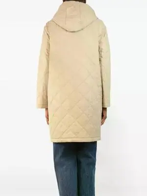 DIVINE CASHMERE Quilted Hooded Parka Coat