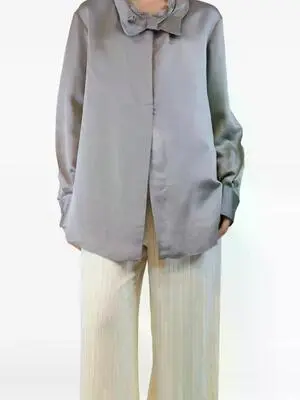 Marni Satin Finish Blouse With Bow Detail