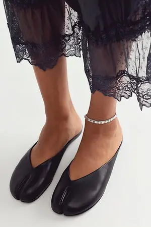 Jeffrey Campbell Split-toe Leather Mules - Black
