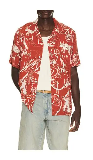 Oas OAS Gensou Rocco Shirt In Red. Size S. Also Red