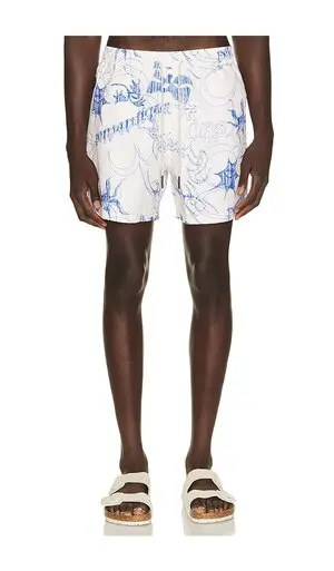 Oas Romantique Printed Swim Shorts - Blue
