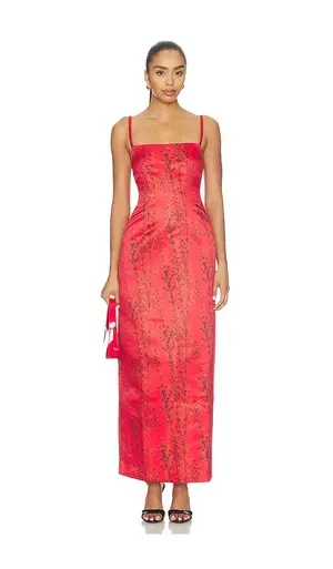 MUMA WORLD Aka Sukara Stellio Maxi Dress In . Also - Red