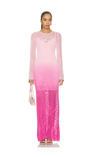 THE WOLF GANG Mela Maxi Dress In . Also - Multi