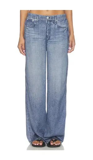 Rag & Bone Miramar Slink Wide Leg Pull On Jeans - Blue