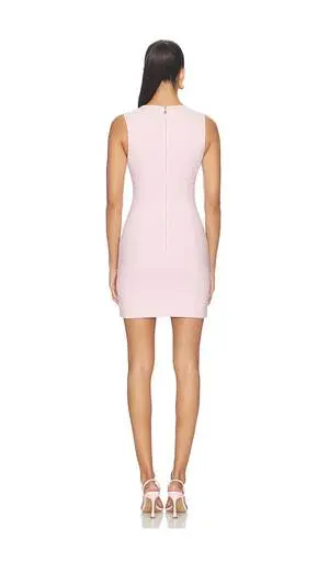 ROTATE BY BIRGER CHRISTENSEN Crepe Mini Dress With Floral Embellishment - Pink
