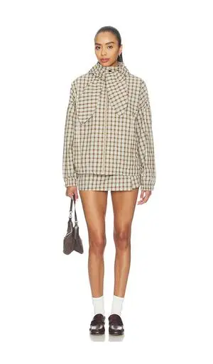Sandy Liang Checked Zip-up Jacket