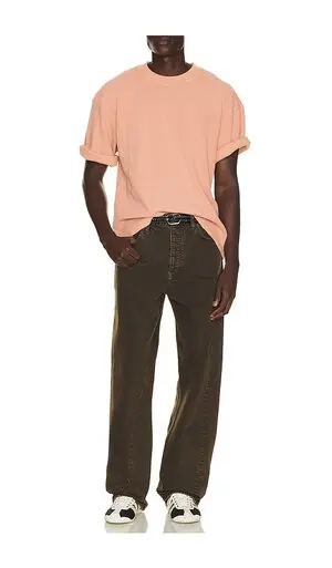 BOUND Acid Wash Organic Waffle Tee In . Also