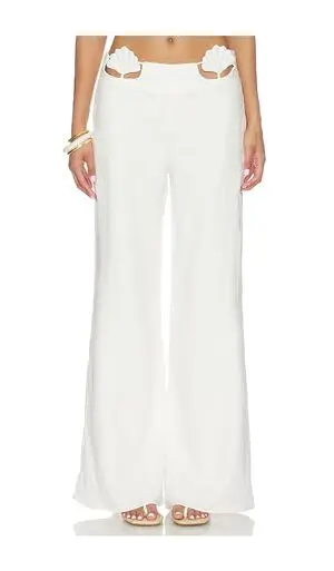 Azulu Amelie Linen Trousers - Ivory