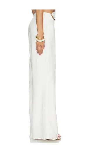 Azulu Amelie Linen Trousers - Ivory