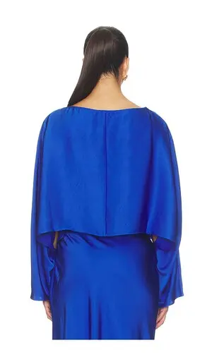 Lapointe Lightweight Satin Boat Neck Caftan Top