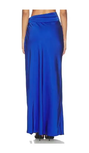 Lapointe X Revolve Lightweight Satin Asymmetric Maxi Skirt