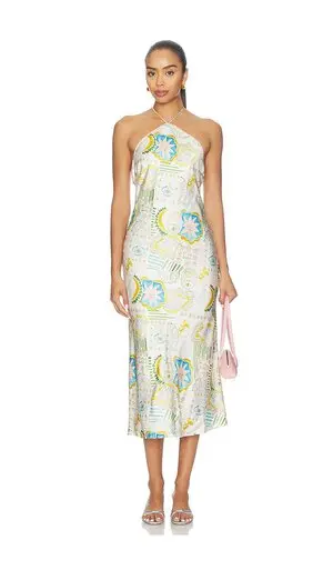 For Love & Lemons Tide Pool Midi Dress - Oivory