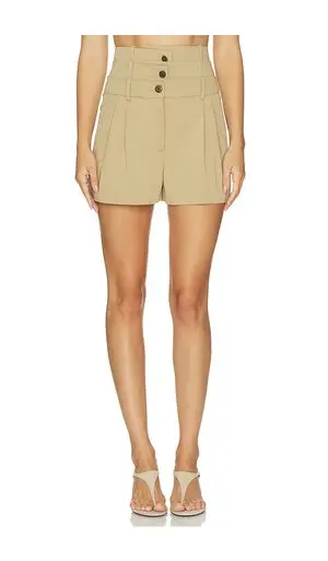 Monse Triple Waistband Short - Brown