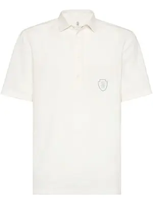 Brunello Cucinelli Logo Wool Polo Shirt