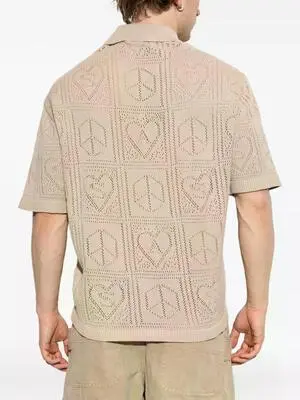 ALLSAINTS Arktx Perforated-knit Short-sleeve Cardigan