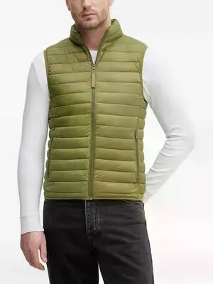 BENETTON Quilted High-neck Gilet - Green