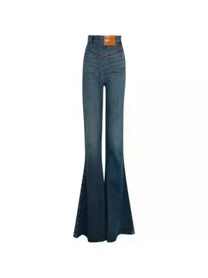 A.W.A.K.E. Mode Flared Mirror Jeans - Blue