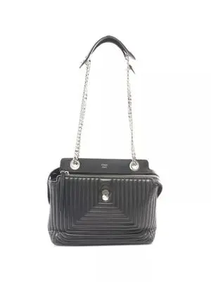 Fendi Dotcom Click Chain Shoulder Bag - Black