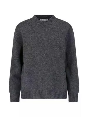 JIL SANDER Open-back Ribbed-trim Sweater - Grey