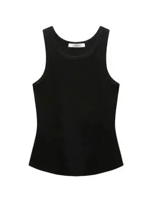 Dorothee Schumacher Ribbed Knit Tank Top - Black