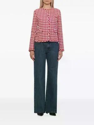 EMME Houndstooth Pattern Tweed Jacket