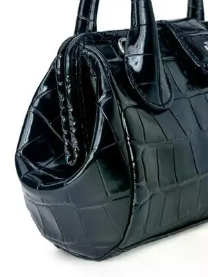 VIVIENNE WESTWOOD Crocodile-embossed Leather Tote Bag