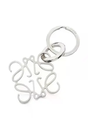 Loewe Anagram Charm Key Ring - Silver
