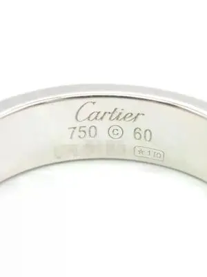 Cartier 18k White Gold Diamond Love Ring - Silver