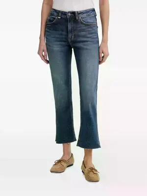 BENETTON Faded Raw-cut Jeans - Blue