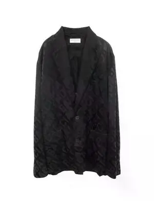 Balenciaga Logo-jacquard Single-breasted Blazer