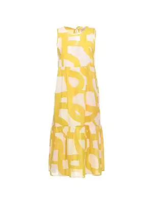 EMME Sleeveless Midi Dress With Abstract Pattern