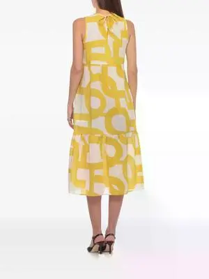 EMME Sleeveless Midi Dress With Abstract Pattern