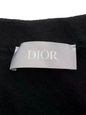 Dior Cashmere Logo Embroidered Cardigan