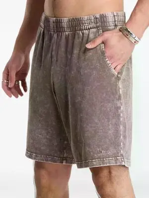 DIME Acid Wash Logo Embroidered Shorts
