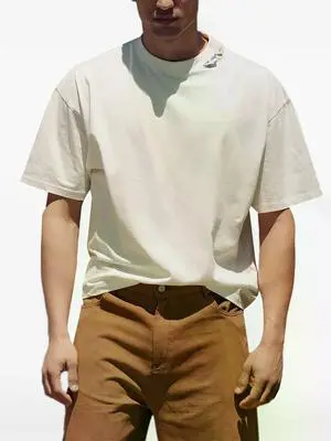 ROUGH. Ecru Boxy Fit T-shirt With Short Sleeves