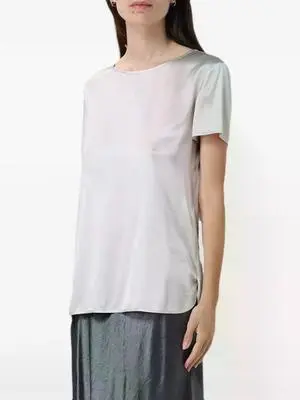 Max Mara Short Sleeve Satin T-shirt - Grey