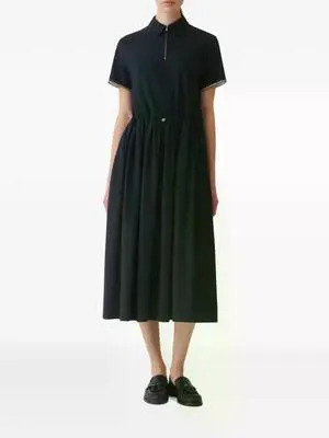 Fabiana Filippi Drawstring Waist Polo Midi Dress