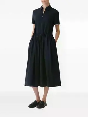 Fabiana Filippi Drawstring Waist Polo Midi Dress