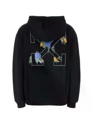 Off-White Cotton Arrows Print Hoodie