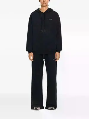 Off-White Cotton Arrows Print Hoodie